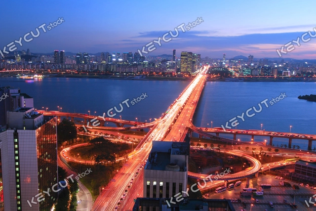 교차로, 사업, 지평선, 램프, 서울-1530863851-키컷스톡