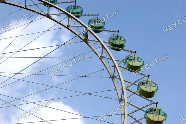 놀이 공원, 구조, 하늘, 회전, 시력-1636670672-키컷스톡