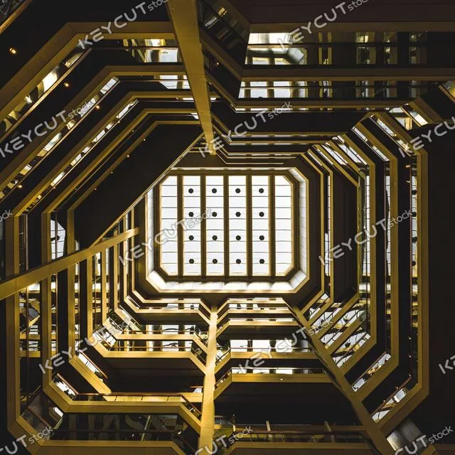 도심, 곡선, 추상적인, 창문, 건축학-1134806393-키컷스톡