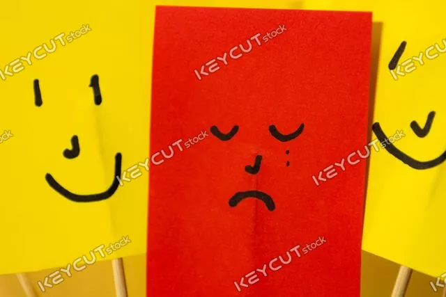 감정, 장난, 빨간색, 삽화, 간단-1751945235-키컷스톡