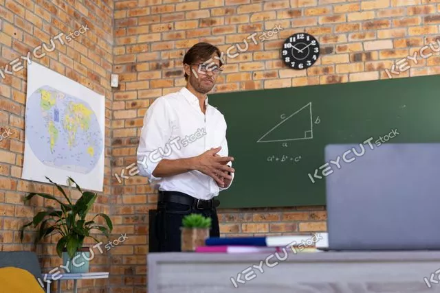 코카서스 사람, 집, 교실, 가르치는, 배우다-1902432908-키컷스톡